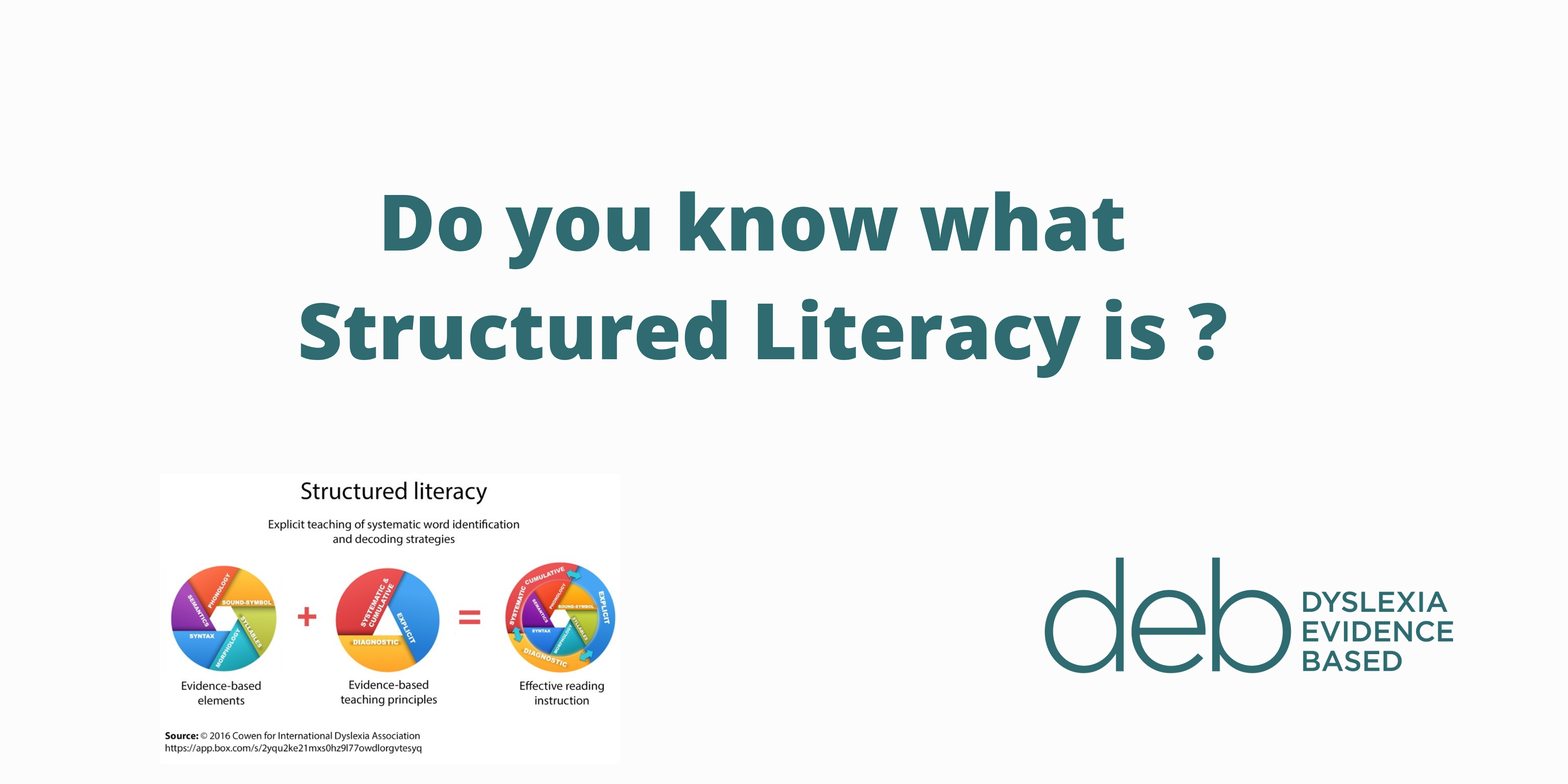 Do you know what Structured Literacy is Do you know what Structured Literacy is