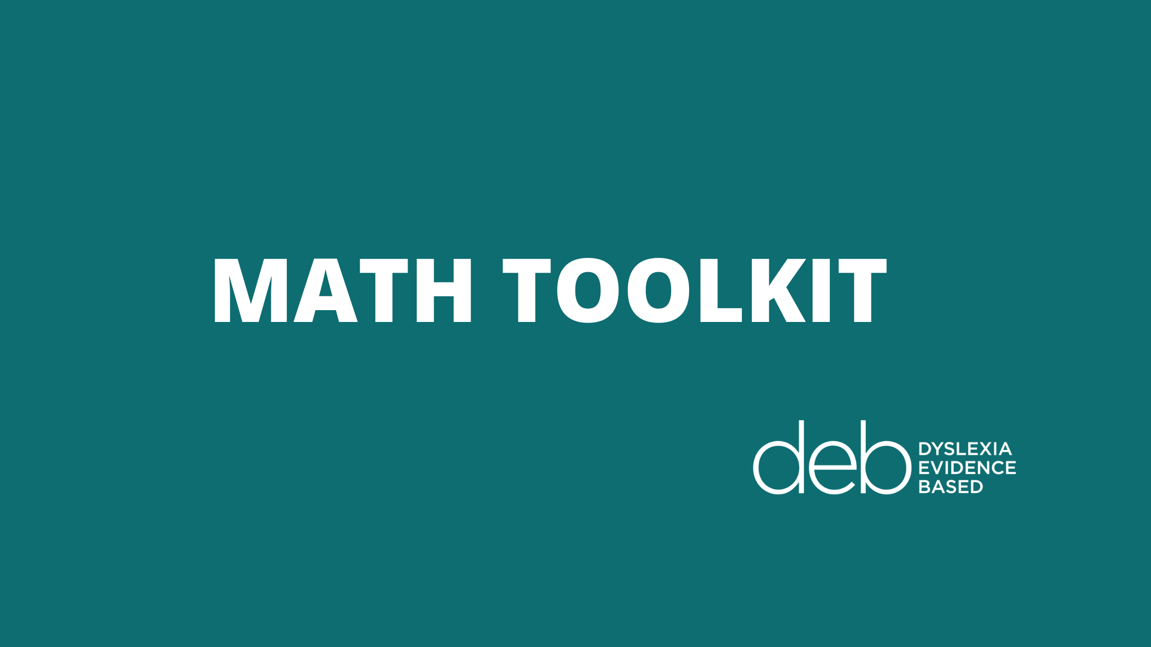 MATH TOOL KIT