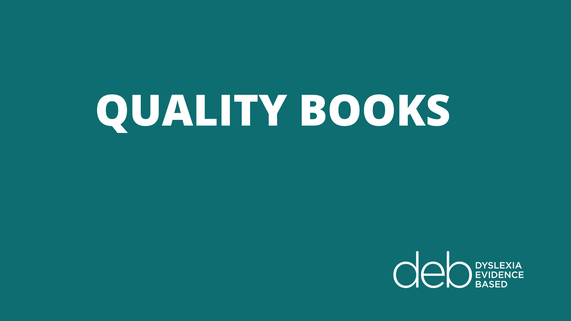 QUALITY BOOKS