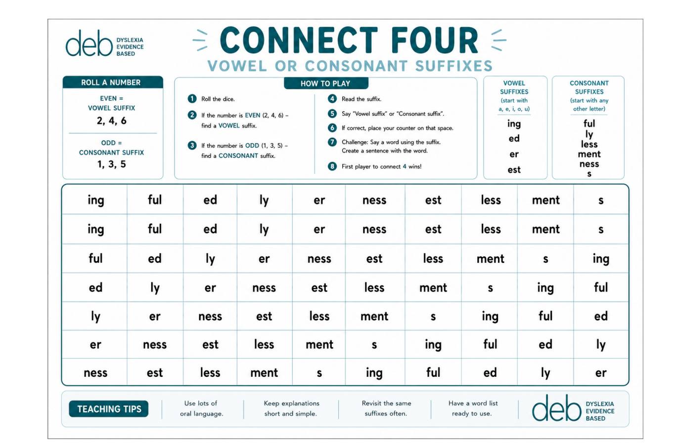 FREE DEB GAMES - Dyslexia Evidence Based